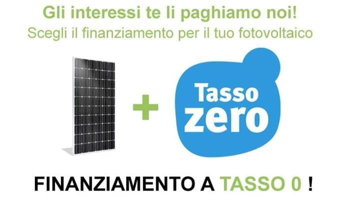 Il tuo fotovoltaico con un finanziamento a tasso zero